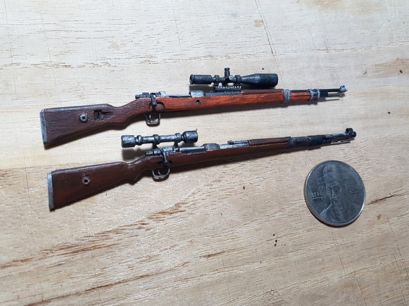 Kar98k , AWM-suppressor 만드는법! [1:10,나무젓가락 공예] | 프라모델 스케일모형 갤러리