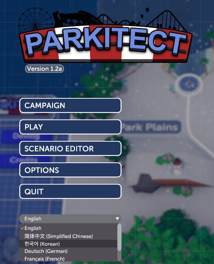 파키텍트Parkitect 공식한국어 지원 업데이트 완료