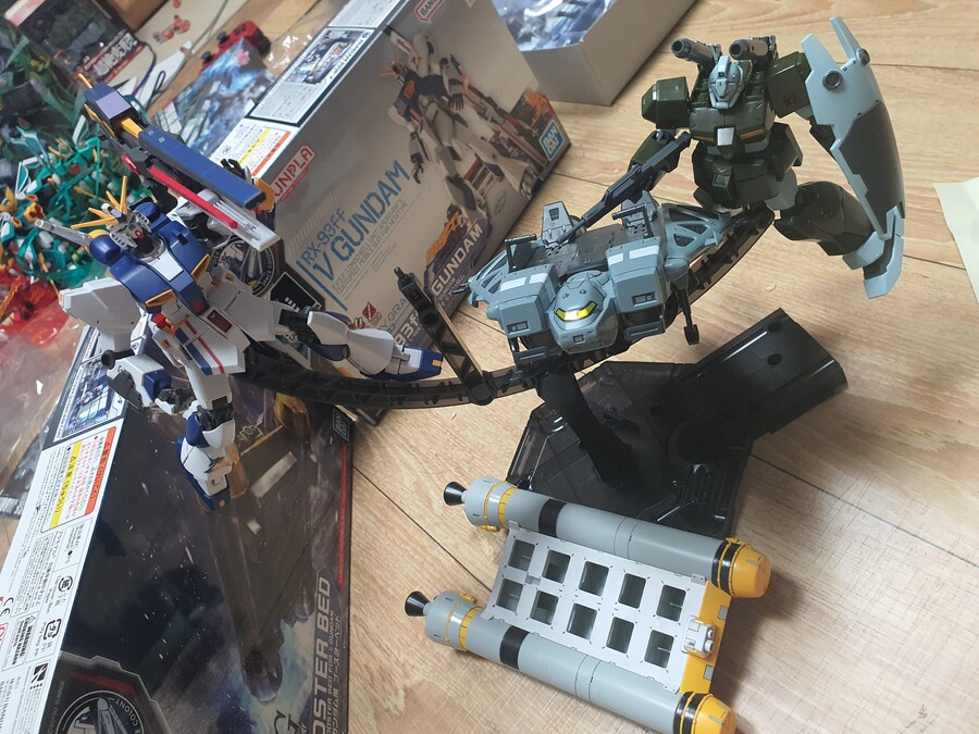 EG 후쿠오카 뉴건담 & 부스터 해드 조립했네요(Ft.,HGUC 짐캐논2) | 프라모델 이야기 | RULIWEB