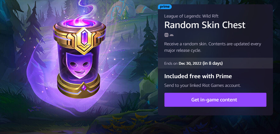 [LOL:WR] [Prime구독한정] 12월 무작위 스킨 상자 | 모바일 게임 정보