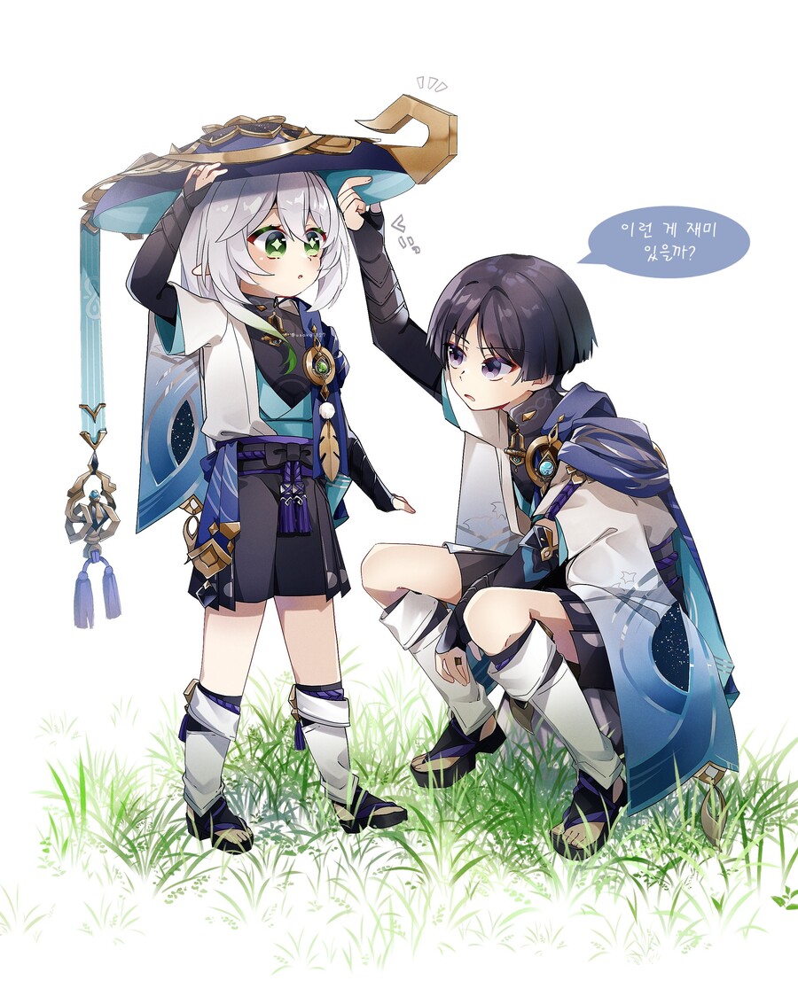 [원신] 자신과 같은 옷을 입은 나히다를 본 방랑자 | 유머 게시판