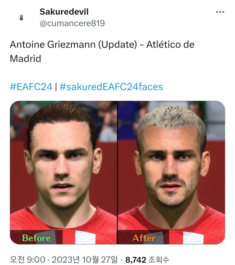 EA스포츠 FC24 그리즈만 FACE 업데이트