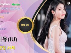 아이유(IU), 멜론차트 25회 랭크·차트점유율 2.8%로 통합 3위 | 아이유