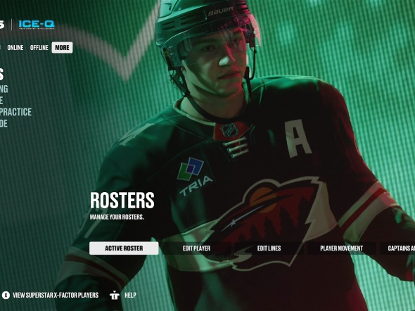 NHL 25 게임 메뉴에 대해